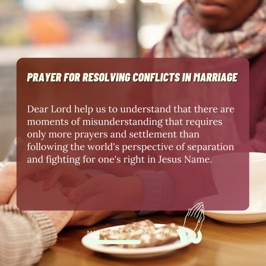 PRAYER FOR RESOLVING CONFLICTS IN MARRIAGE (PERSONAL & FOR COUPLES )