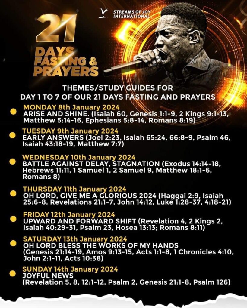 Streams of Joy 21 Days Fasting And Prayer 2025 ( NSPPD 21 DAYS FASTING 2025 )
