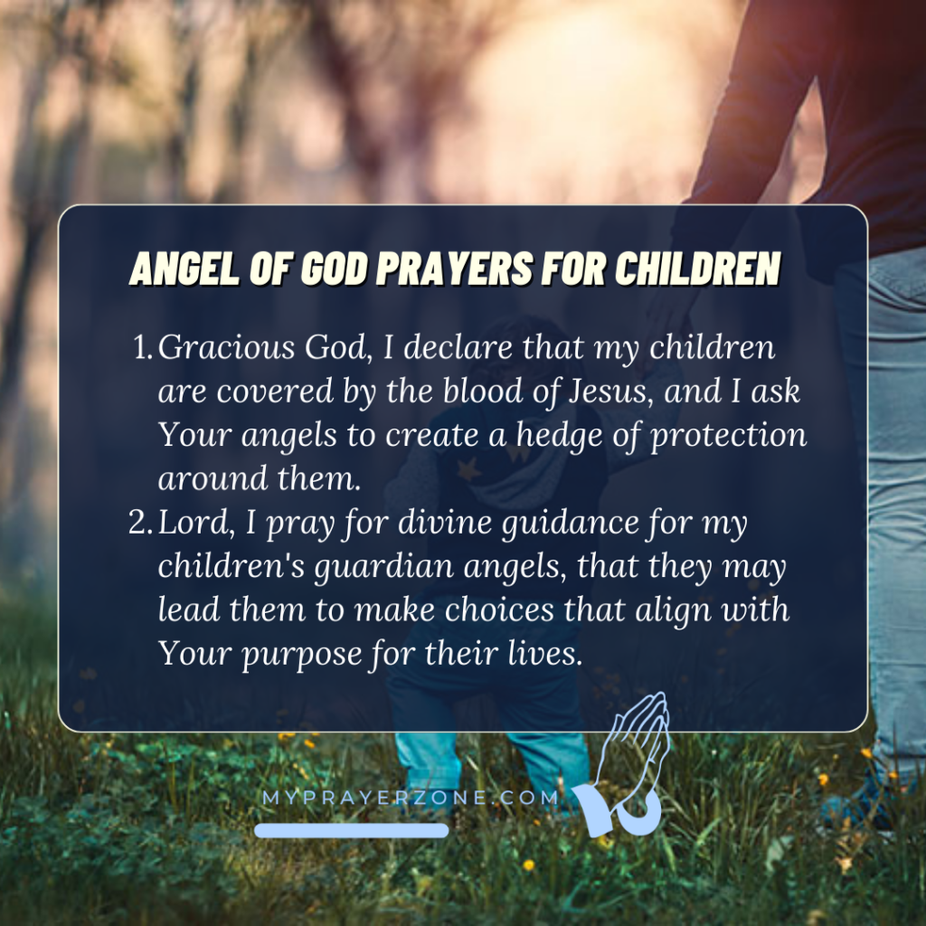 PRAYERS FOR MY CHILDREN'S GUARDIAN ANGELS