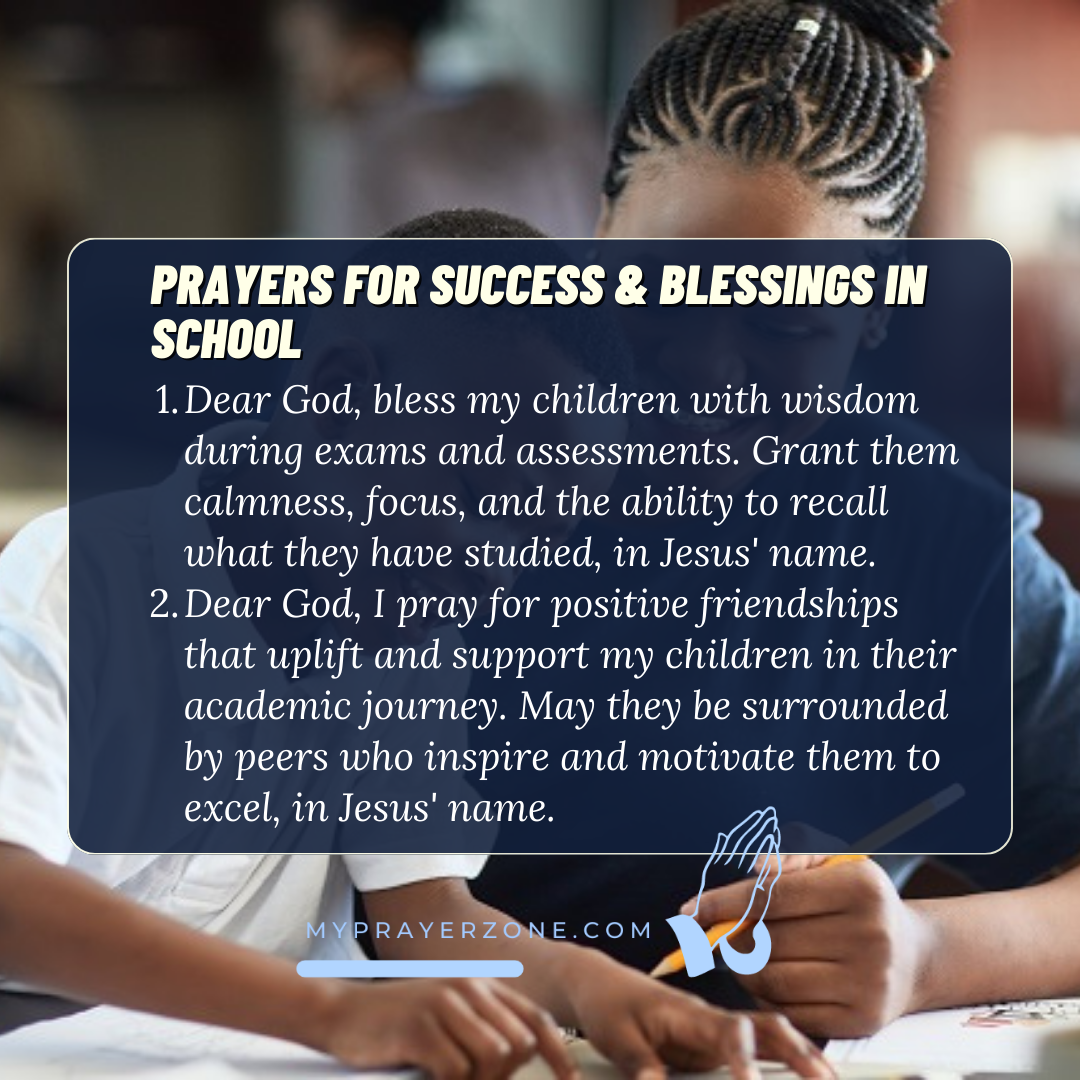 PRAYERS FOR CHILDREN'S ACADEMIC SUCCESS