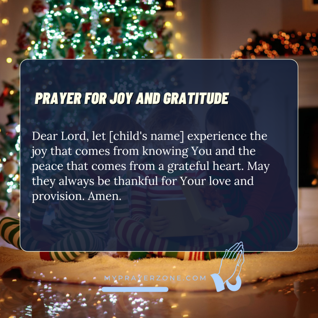 PRAYER FOR CHILDREN DURING CHRISTMAS